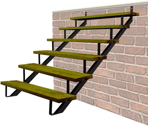 6 Step Steel Stair Step Riser Framing Stair Stringer for Deck Above ...