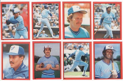 1982 Topps Album Stickers Toronto Blue Jays Team Set - 8 Stickers | eBay