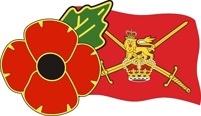 Lorry Poppy Sticker with Army Flag - Extra Large Size for Van, Truck ...