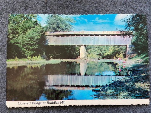Covered Bridge at Ruddles Mill, Bourbon County, Kentucky Vintage ...