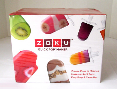ZOKU Quick Pop Maker w/6 sticks & drip cups Williams Sonoma NEW IN SEALED BOX | eBay
