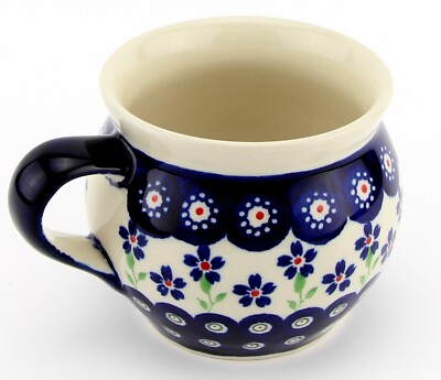 Polish Pottery Bell Shaped Mug 16 Ounces from Zaklady Boleslawiec | eBay