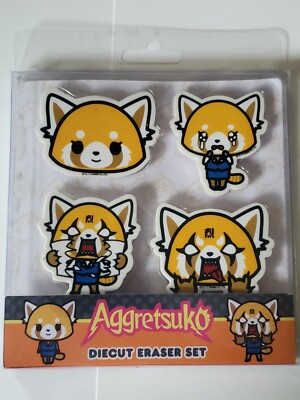 Aggretsuko Anime Eraser Set Rare HTF | eBay