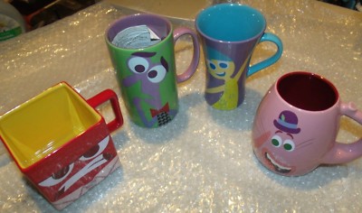 Disney Pixar Inside Out Mug Fear Anger Joy Bing Bong Set of 4 | eBay