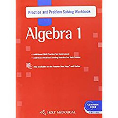Holt McDougal Algebra 1: Practice and Problem Solving Workbook - GOOD ...