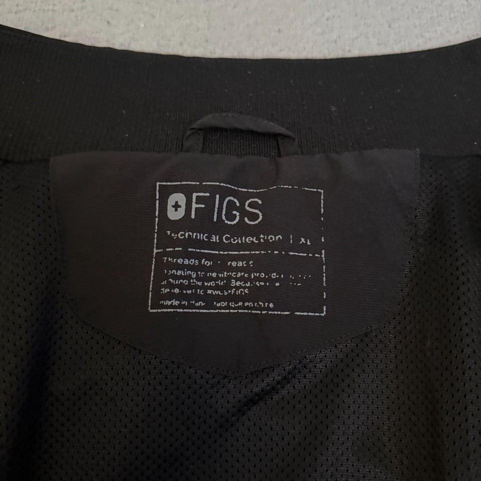 FIGS Scrubs Jacket Mens Size XL Black Full Zip * | eBay