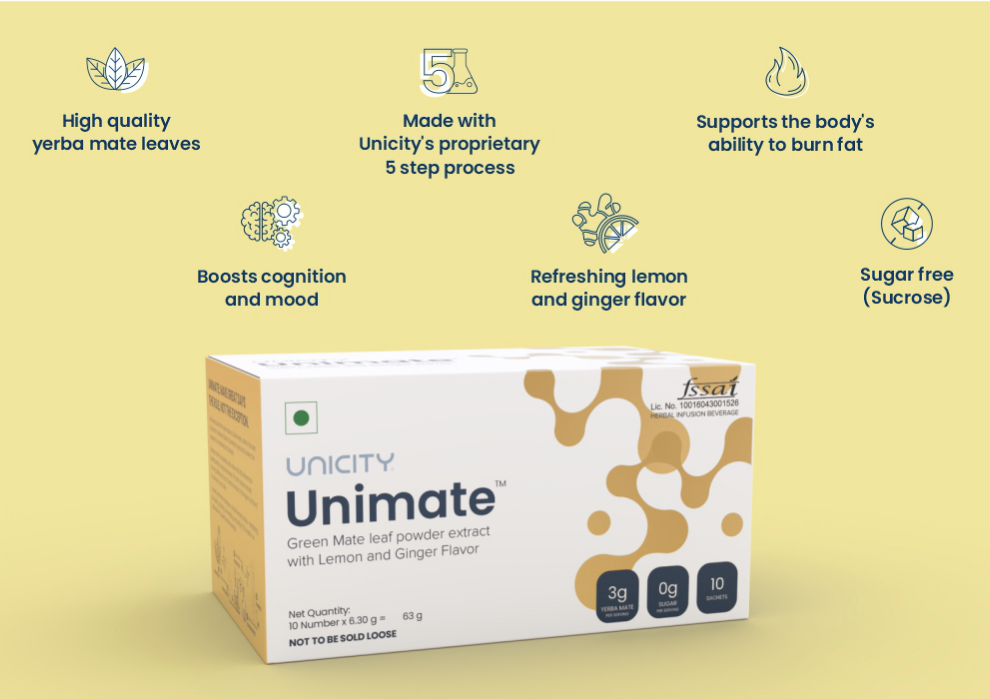 Unicity FEEL GREAT SINGLE PACK (3 x UNIMATE Lemon Ginger & 2 x Bios ...