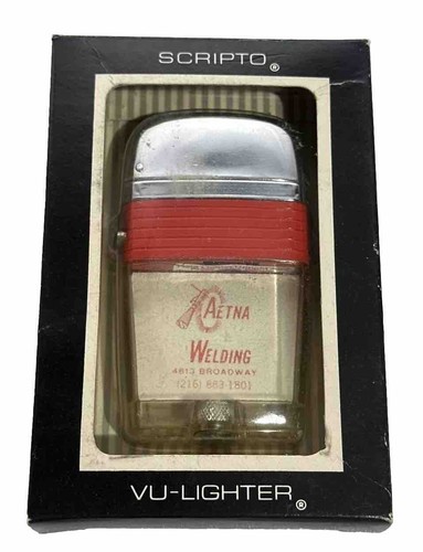 Vintage Scripto VU Lighter ATNA Welding with Red Band New in Box | eBay