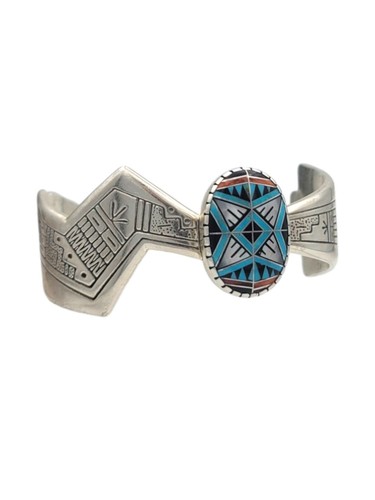 Roderick & Marilyn Tenorio Vintage Bracelet Sterling Asymmetrical Cuff ...