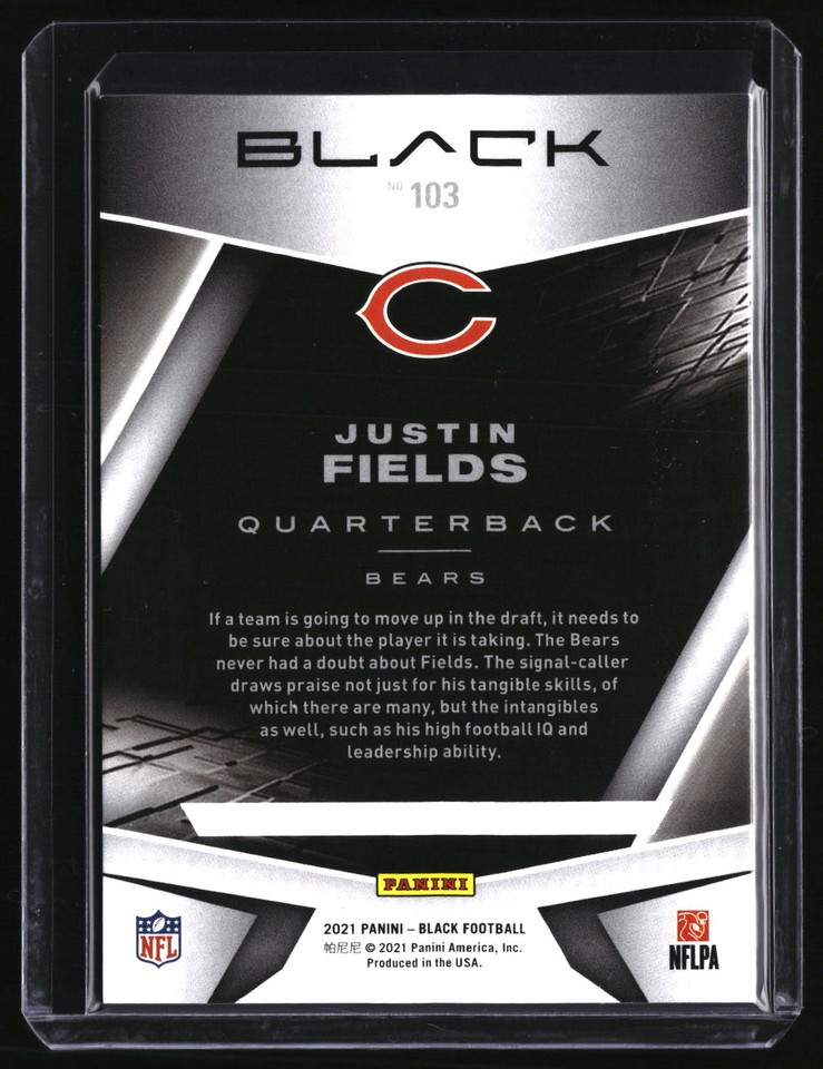 2021 Panini Black Justin Fields Copper #5/25 | eBay