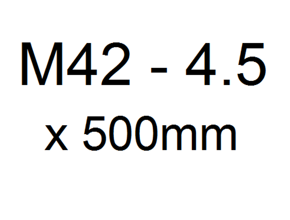 M42 (42mm) diameter Hex Bolts with 4.5mm pitch and 500mm length (big ...