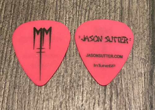 MARILYN MANSON 2012 Cruel Tour Guitar Pick Jason Sutter Signature Pink ...