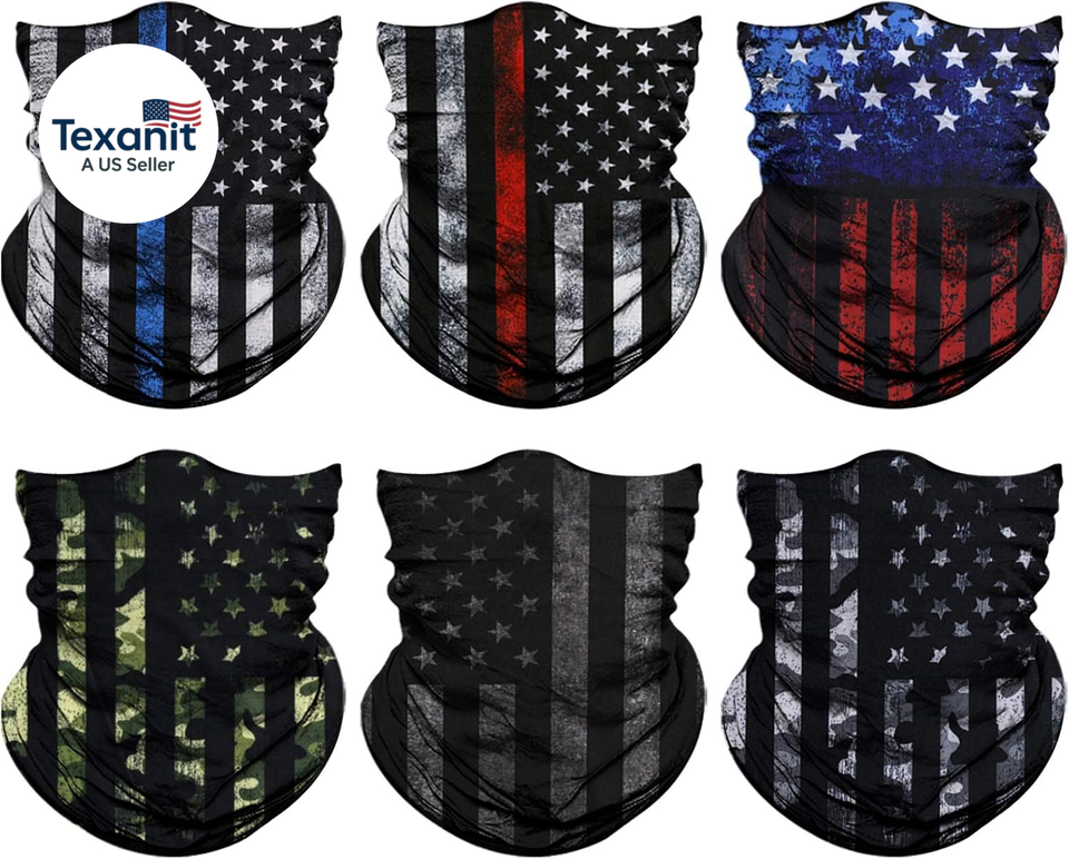 Neck Gaiter Face Mask Men Women,Seamless Bandana Rave Face Cover Scarf ...