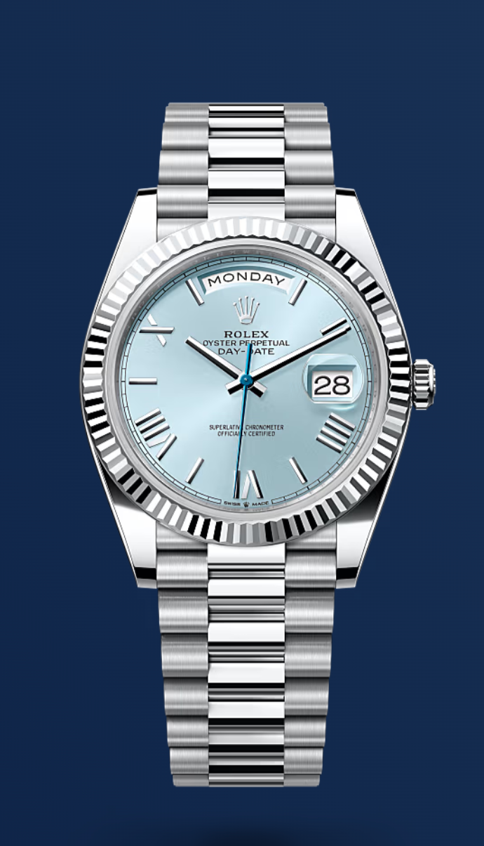Rolex 228236 Day-Date 40mm President Platinum 950 Glacier Ice-Blue ...