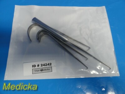Codman 38-1025 Lawton Pilling Assorted Tracheal Hook Retractors ~ 24242 ...