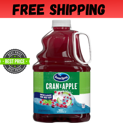 Ocean Spray Cran-Apple Cranberry Apple Juice Drink, 101.4 Fl Oz Bottle ...