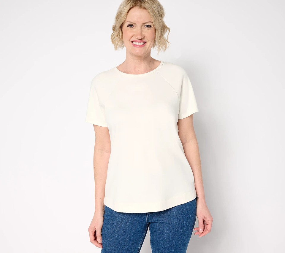 Martha Stewart Signature Essentials Modern T-Shirt w/ Seam Details ...