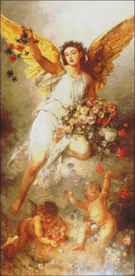 Your Caring Angels - Counted Cross Stitch Patterns - Color & BW Symbols ...