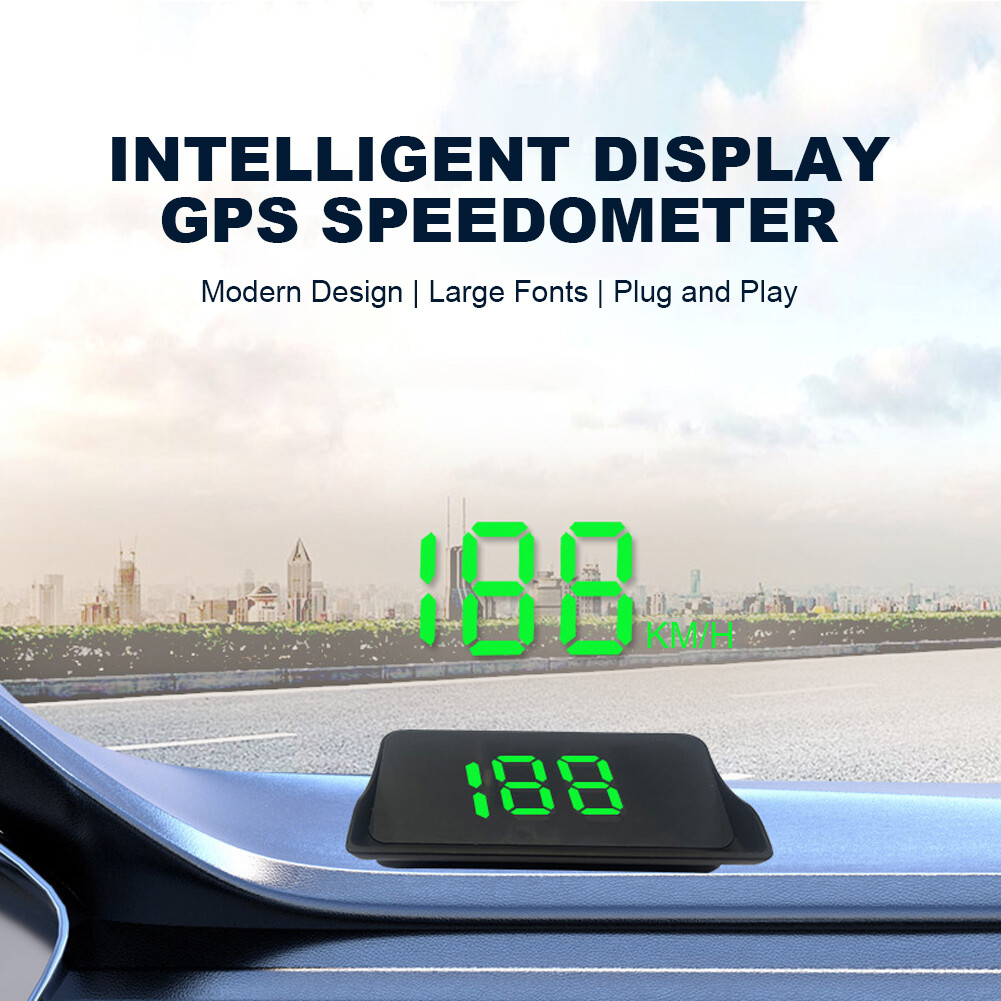 AU Car Digital GPS Speedo LED Display Smart Head Up Display Big Font ...