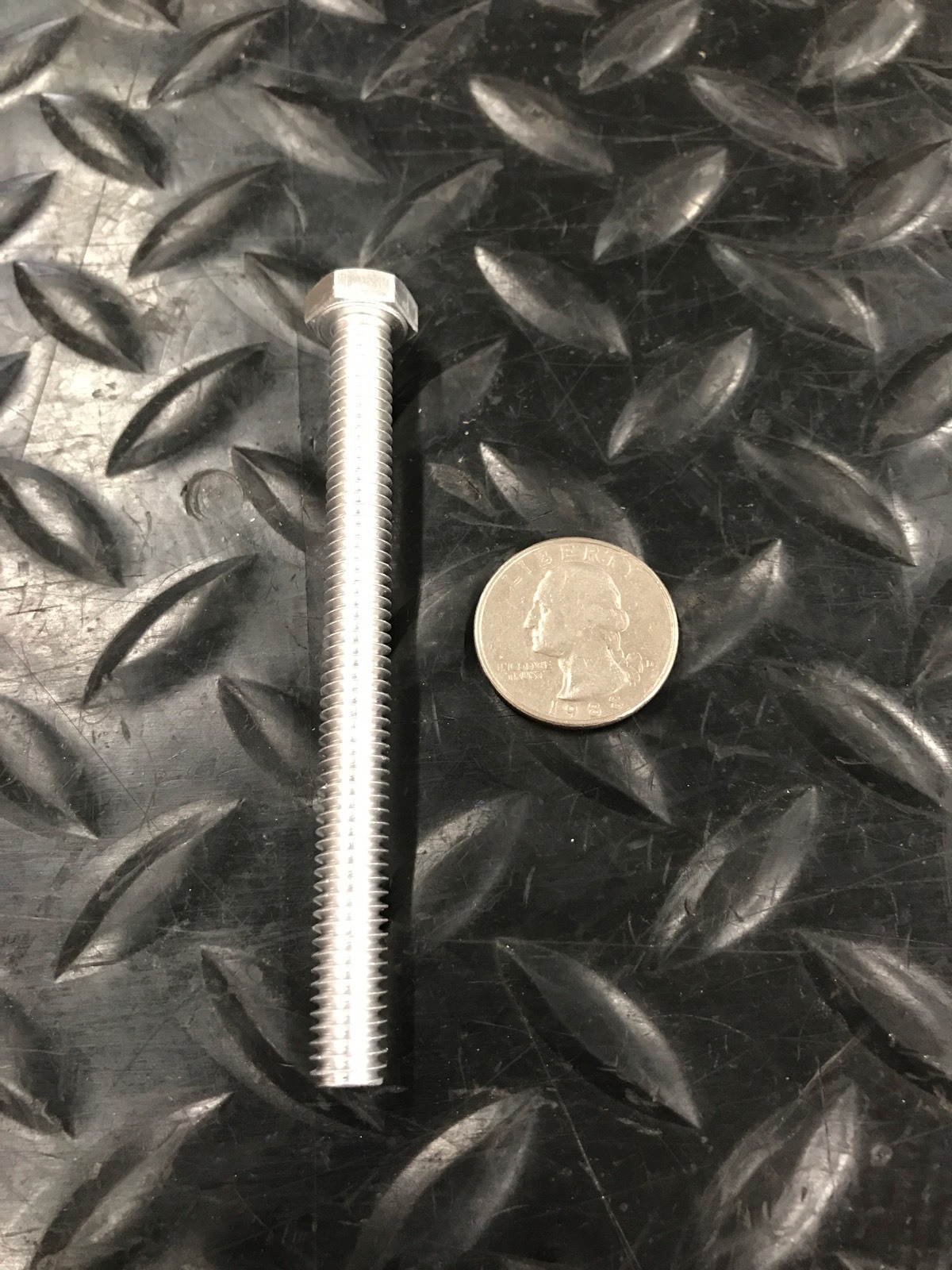 Aluminum Hex Cap Screw Bolt, Full Thread 5/16"-18 x 3.5" 10 pc With ...