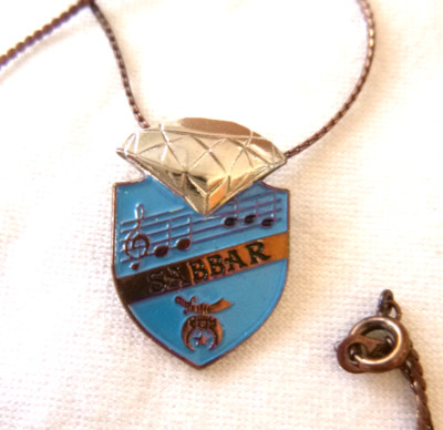Shriner SABBAR Copper Enameled Pendant on 18" Copper Chain Necklace ...