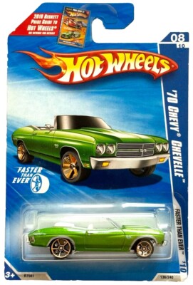 HOT WHEELS ‘70 CHEVY CHEVELLE FASTER THAN EVER 2010 | eBay