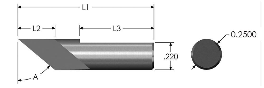 Micro-100 Tangential Slitting Blade 40 Degree Cutter Angle Carbide USA ...