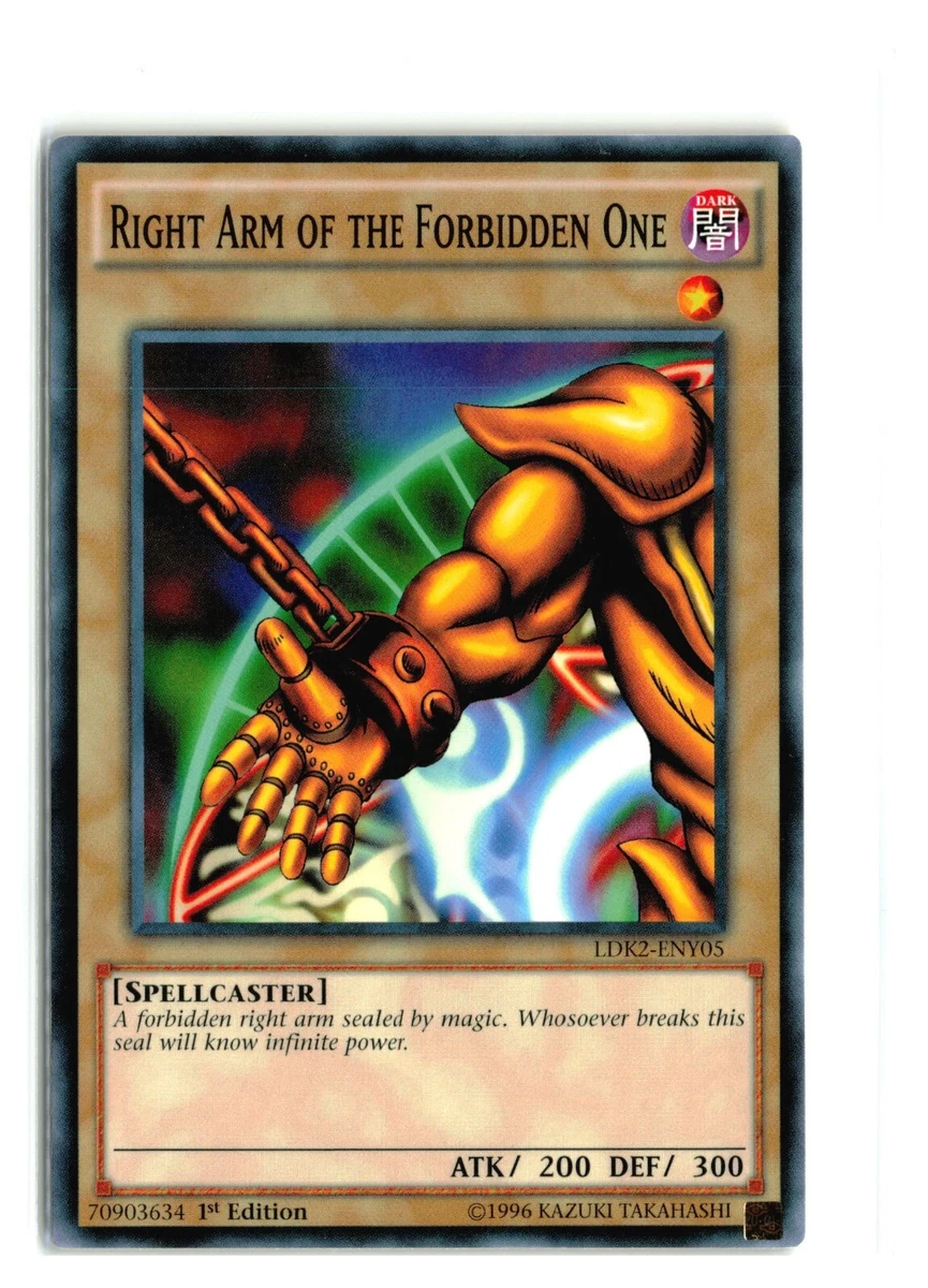 Yugioh Cards Exodia Right Arm