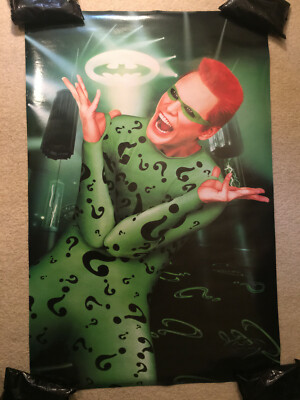 Batman Forever Riddler Jim Carrey Movie Promo Poster 1 Sided 23 X 35 ...