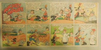 Mickey Mouse Sunday Page by Walt Disney from 8/29/1943 Third Page Size ...