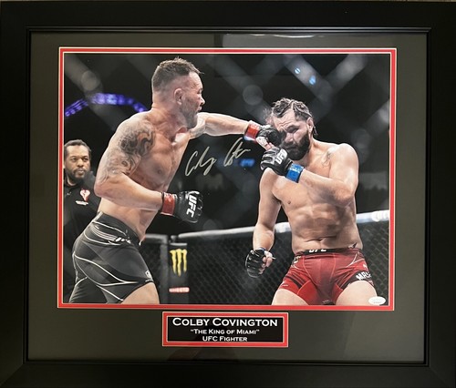 Colby Covington autographed signed 16x20 framed photo UFC JSA Jorge ...