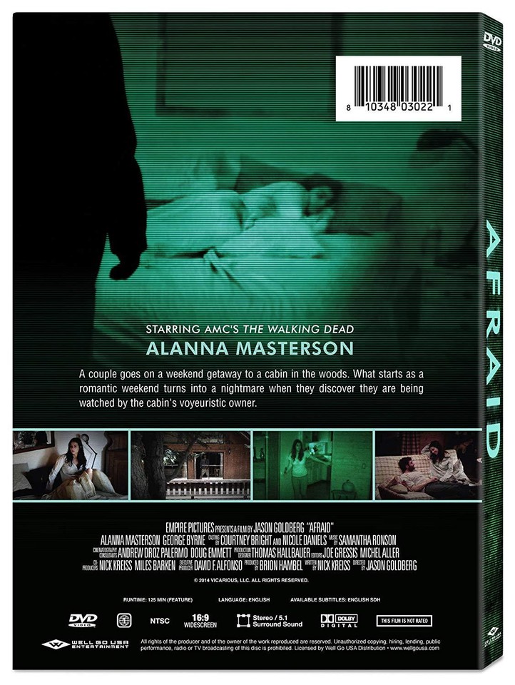 NEW Afraid (DVD horror Widescreen Alanna Masterson, George Byrne THE ...
