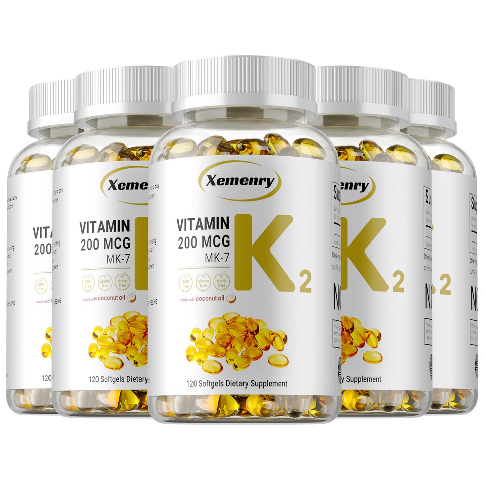 Vitamin K2 (MK-7) Capsules 200mcg - Immune Supports Bone & Heart Health ...