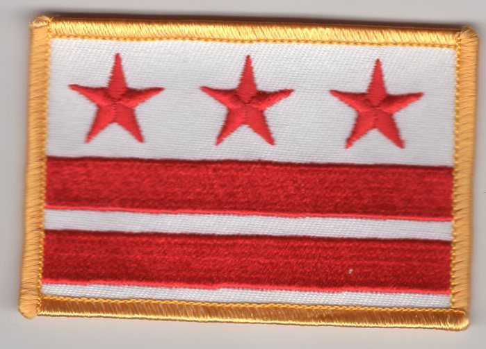Washington DC Flag Patch Embroidered Iron On Badge Applique | eBay