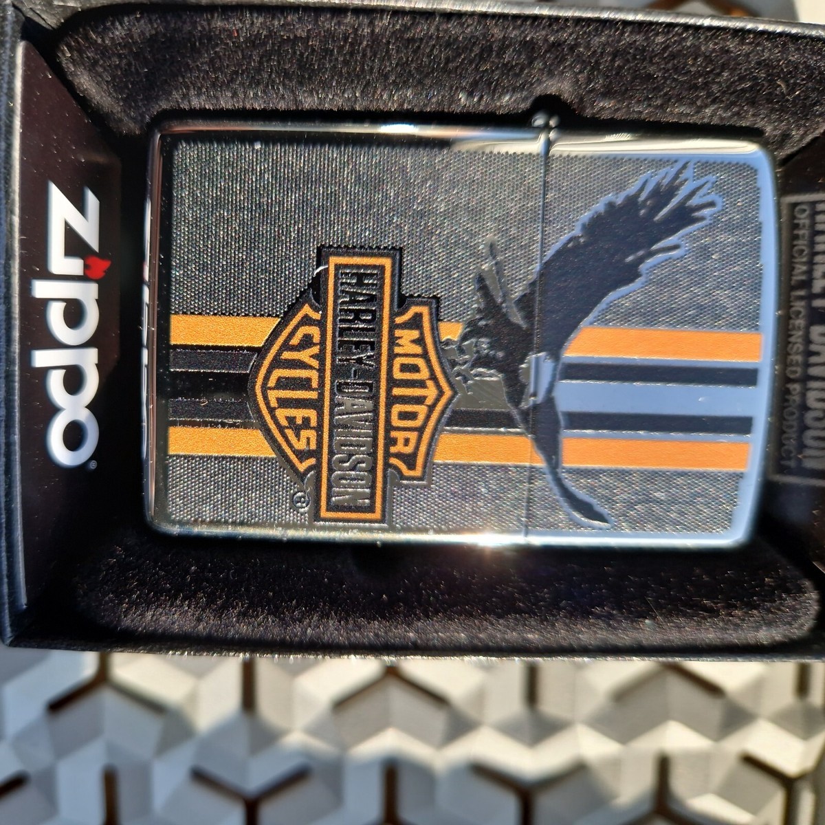 Harley Davidson Lighter Zippo Spectrum Harley-Davidson Logo Pocket ...