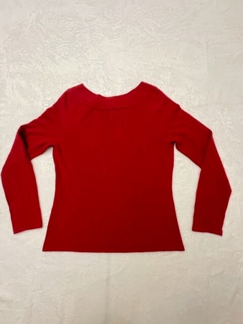 Sarah Spencer Red Soft Knit Angora Rabbit Hair Sweater Red Womens Large ...