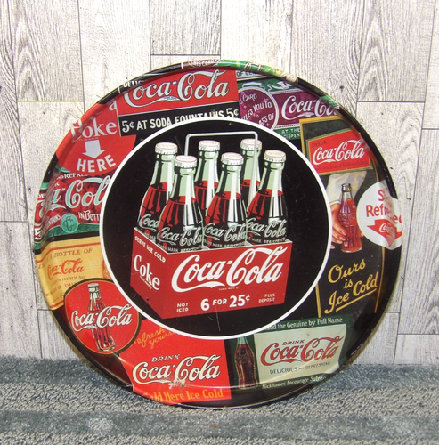 Coca Cola 12” Round Red Metal Serving Tray-Nice Condition | eBay