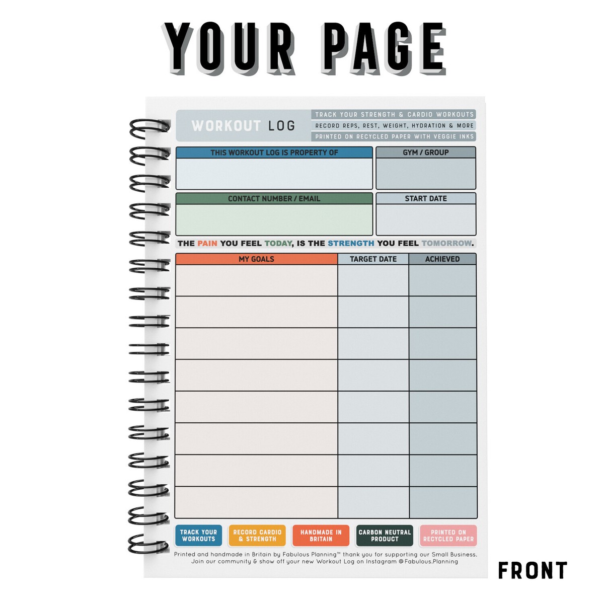 Printable Workout Log Book | EOUA Blog