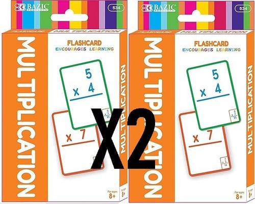 35 Count Multiplication Mathematics Times Tables Practice Flash Cards - 2 Packs 764608005347| eBay