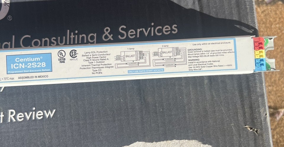 Philips Advance Centium Ballast ICN-2S28, 120/277V, Electronic | eBay