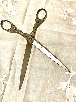 Ornate Antique Single Slotted Screw Scissors | eBay