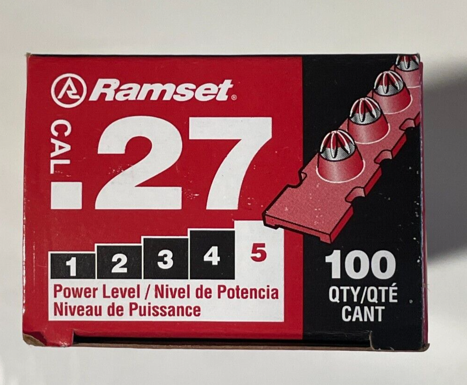 10X Boxes Ramset 5RS27 .27 Red Strip Loads Level 5 (Totals 1000 Loads) | eBay