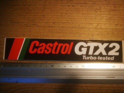 S5 retro sticker CASTROL GTX2 TURBO TESTED oil racing race rally GP F1 ...