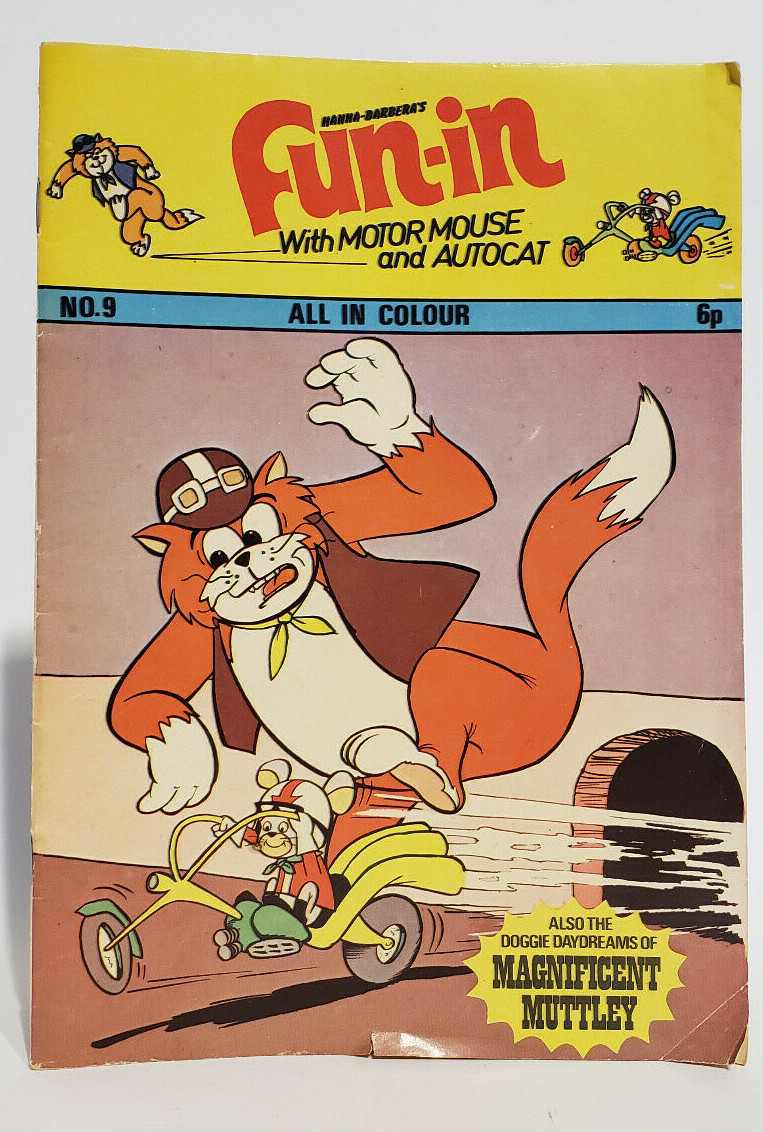 Fun-in with Motor Mouse and Autocat Comic Book 9 UK 1973 Magnificent ...