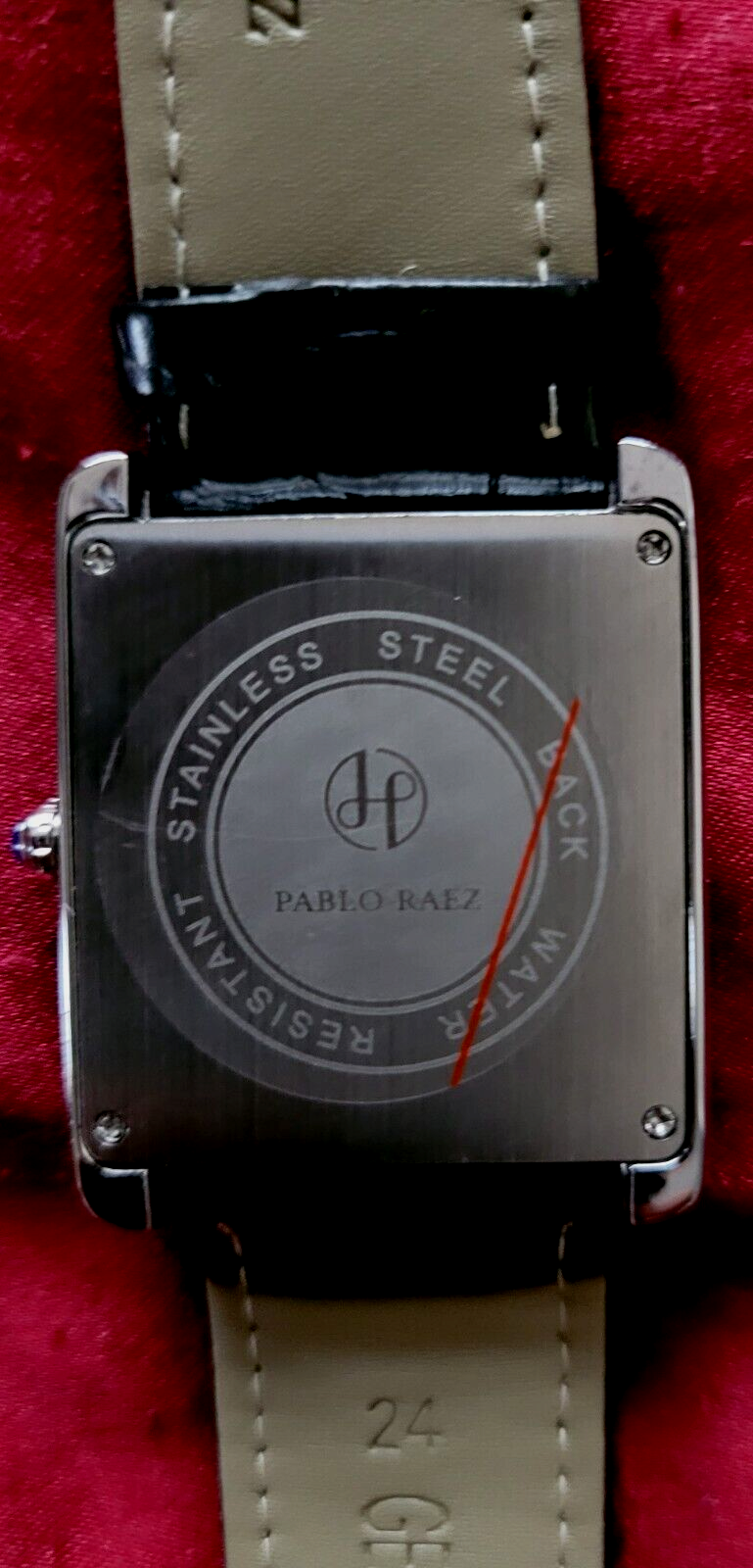 ⚡️NEW IN BOX! - Pablo Raez 40mm Black Leather Men's Tank Watch | eBay