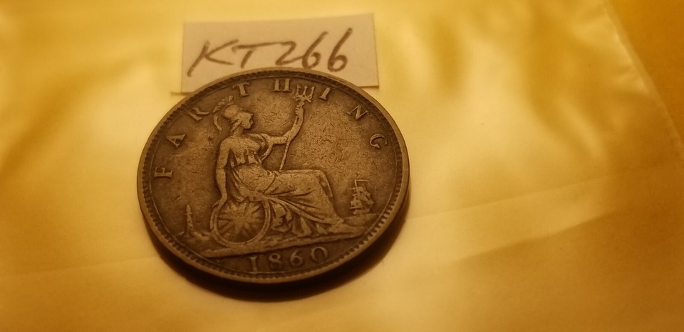 Great Britain 1860 Rare Farthing Farthing Coin Idkt32. | eBay