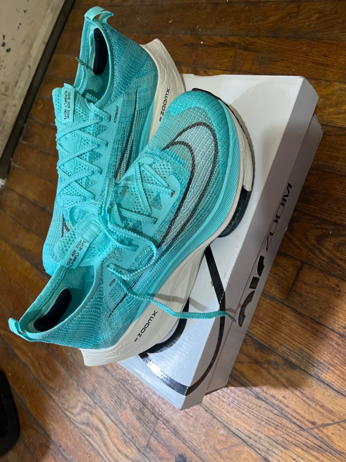 Size 9.5 Nike Air Zoom Alphafly Next% Hyper Turquoise | eBay