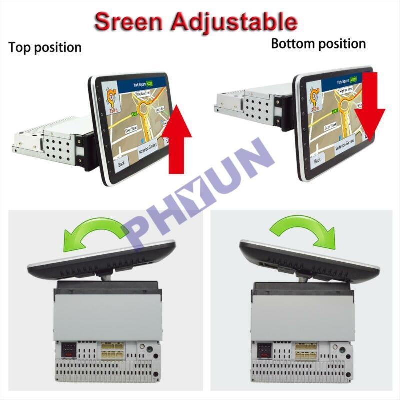 1DIN Rotatable10.1" Touch Rotatable Screen Android9.0 Car Stereo Radio ...