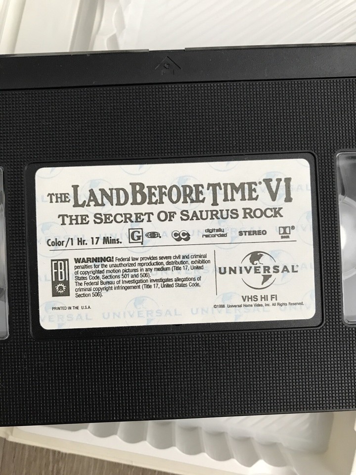 The Land Before Time VI The Secret Of Saurus Rock (VHS 1998) Cartoon Vintage | eBay