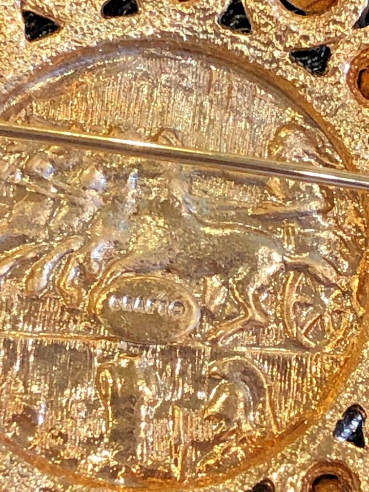 VINTAGE SIGNED CRAFT MEDALLION BROOCH | eBay